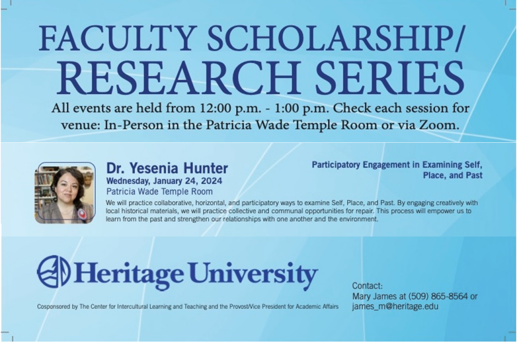 Yesenia Hunter presents "Participatory Engagement in Examining Self ...