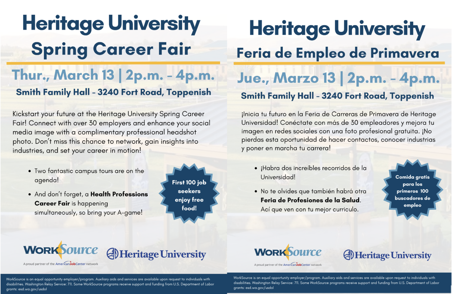 Heritage University Spring Career Fair | Heritage University