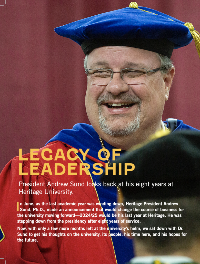 Legacy of Leadership - Wings Spring 2025 | Heritage University